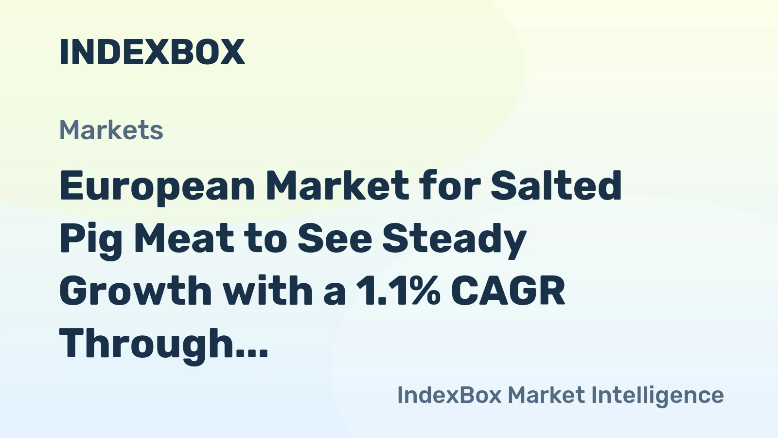 European Market for Salted Pig Meat to See Steady Growth with a 1.1% CAGR Through 2035