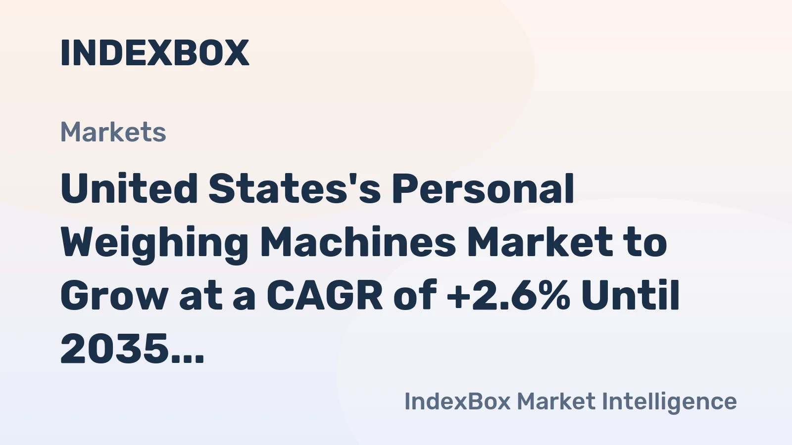 United States's Personal Weighing Machines Market to Grow at a CAGR of +2.6% Until 2035, Reaching $381M in Value
