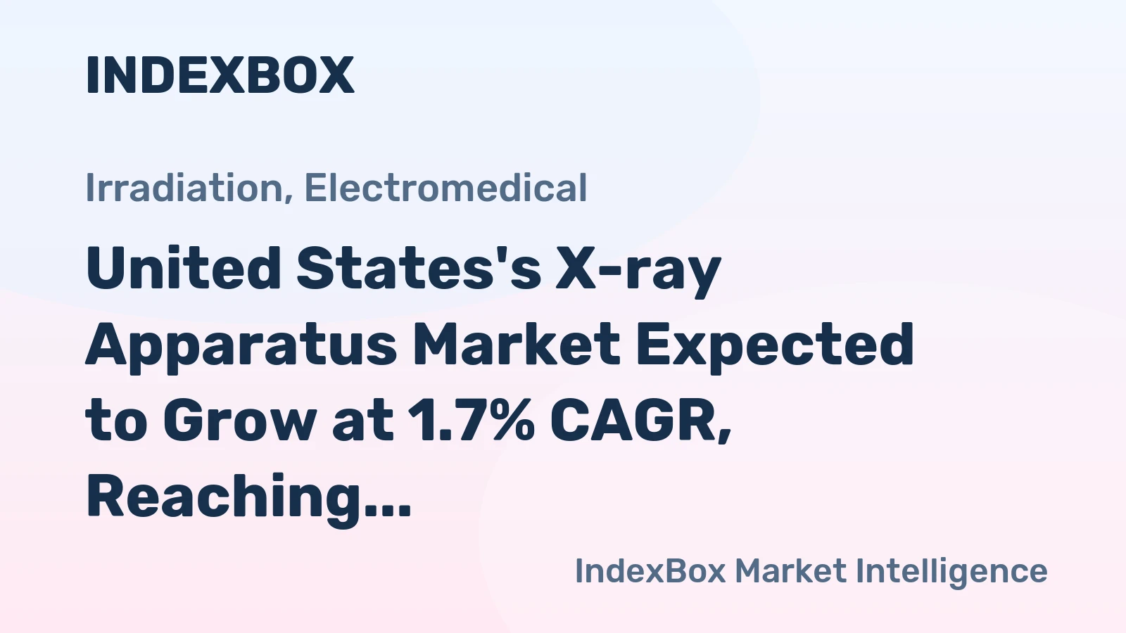 United States's X-ray Apparatus Market Expected to Grow at 1.7% CAGR, Reaching $21.1B by 2035