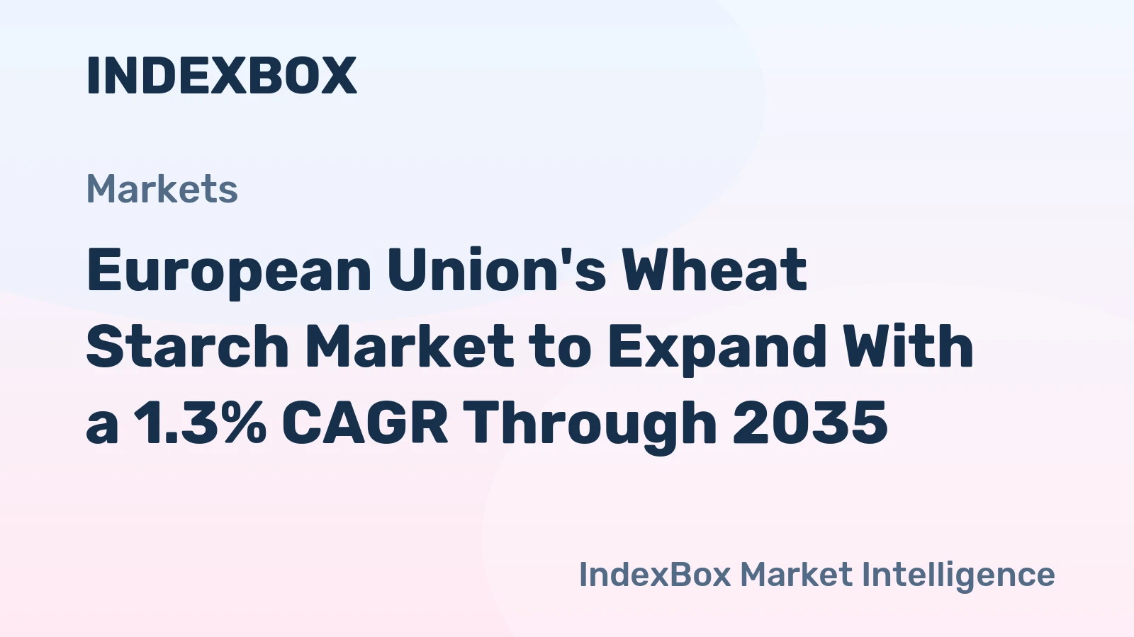 European Union's Wheat Starch Market to Expand With a 1.3% CAGR Through 2035