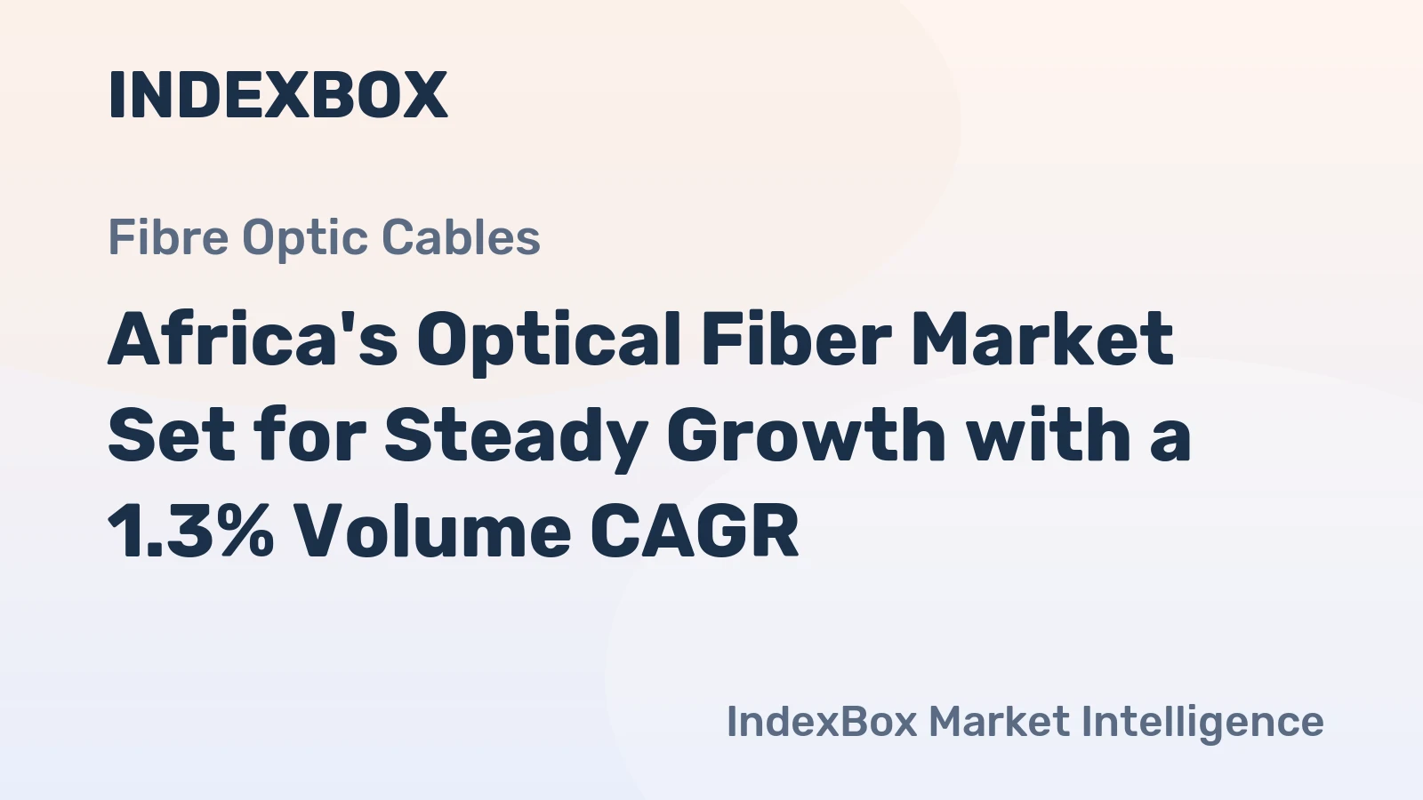 Africa's Optical Fiber Market Set for Steady Growth with a 1.3% Volume CAGR