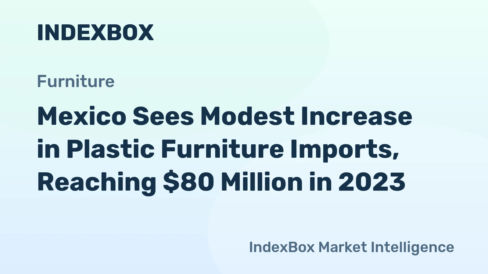 Mexico Sees Modest Increase in Plastic Furniture Imports, Reaching $80 Million in 2023