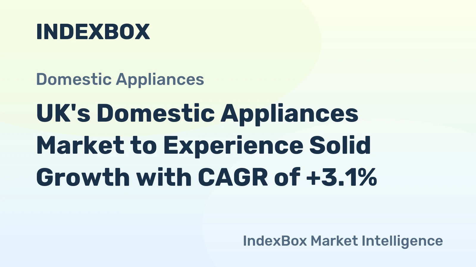 UK's Domestic Appliances Market to Experience Solid Growth with CAGR of +3.1%
