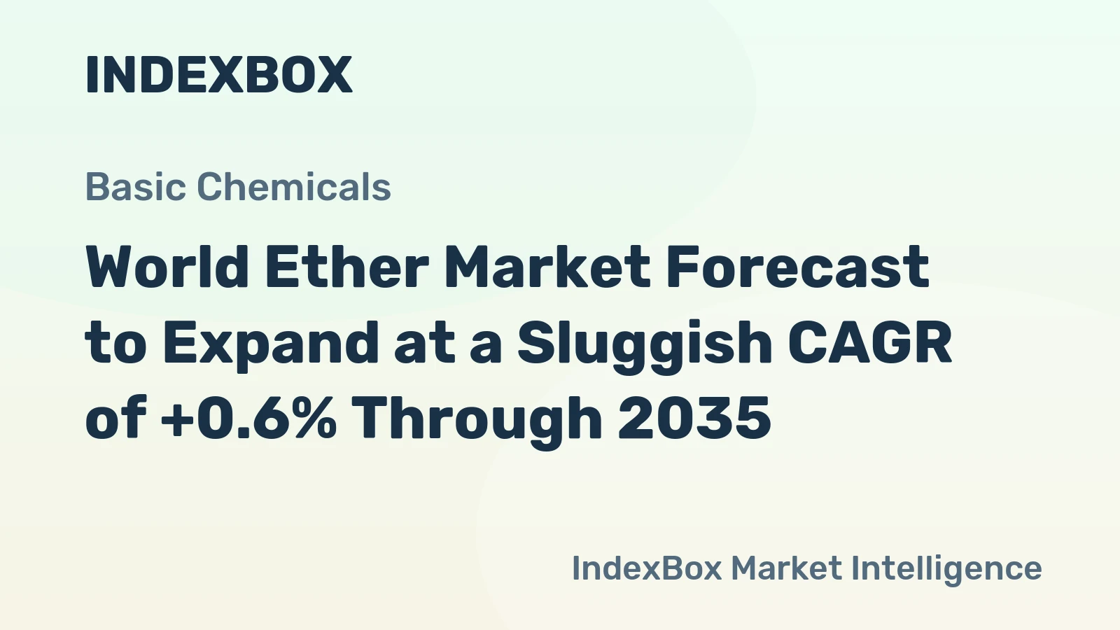 World Ether Market Forecast to Expand at a Sluggish CAGR of +0.6% Through 2035