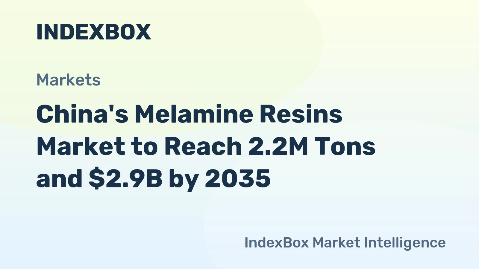 China's Melamine Resins Market to Reach 2.2M Tons and $2.9B by 2035