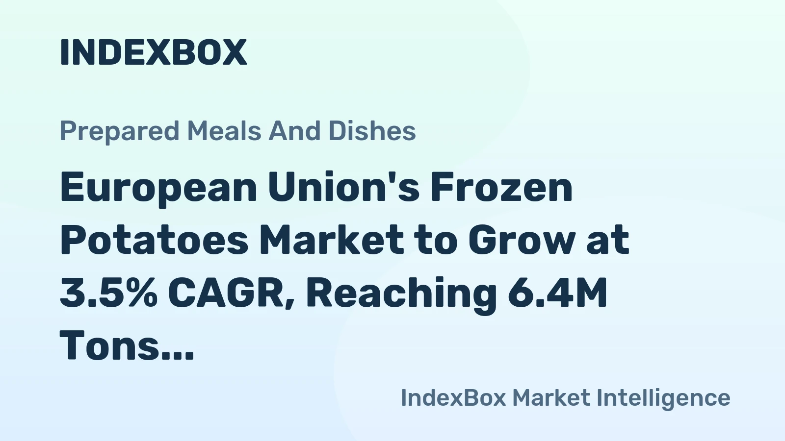 European Union's Frozen Potatoes Market to Grow at 3.5% CAGR, Reaching 6.4M Tons by 2035