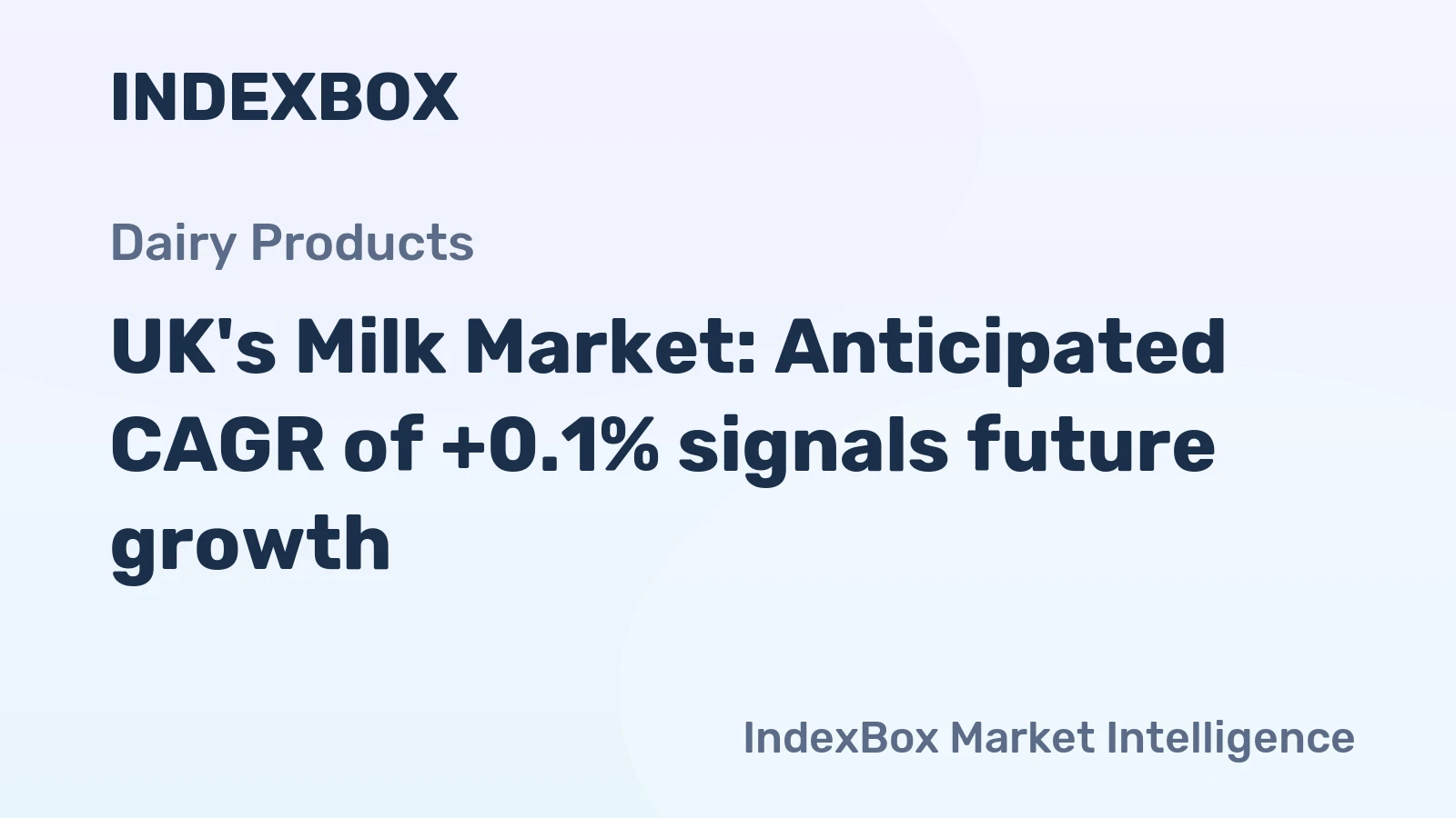 UK's Milk Market: Anticipated CAGR of +0.1% signals future growth