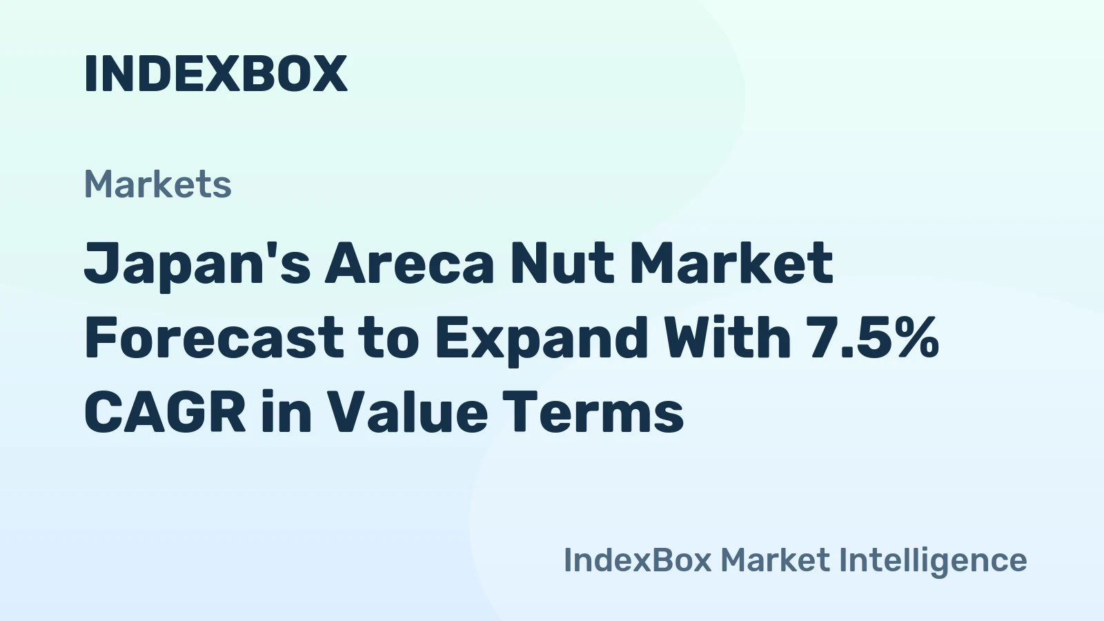 Japan's Areca Nut Market Forecast to Expand With 7.5% CAGR in Value Terms