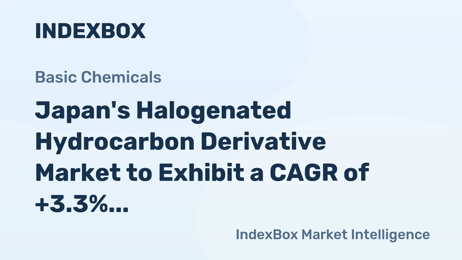 Japan's Halogenated Hydrocarbon Derivative Market to Exhibit a CAGR of +3.3% Over the Next Decade