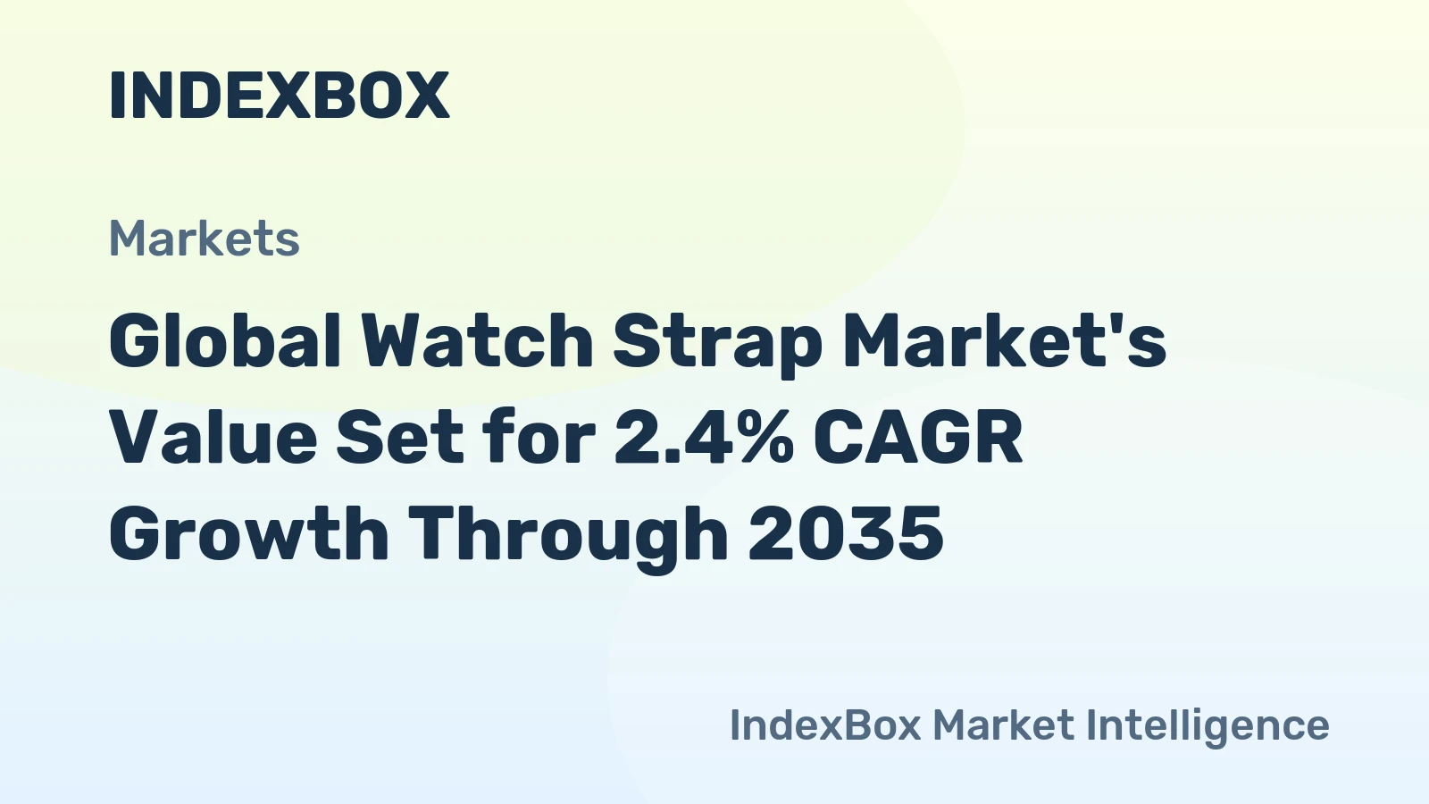 Global Watch Strap Market's Value Set for 2.4% CAGR Growth Through 2035
