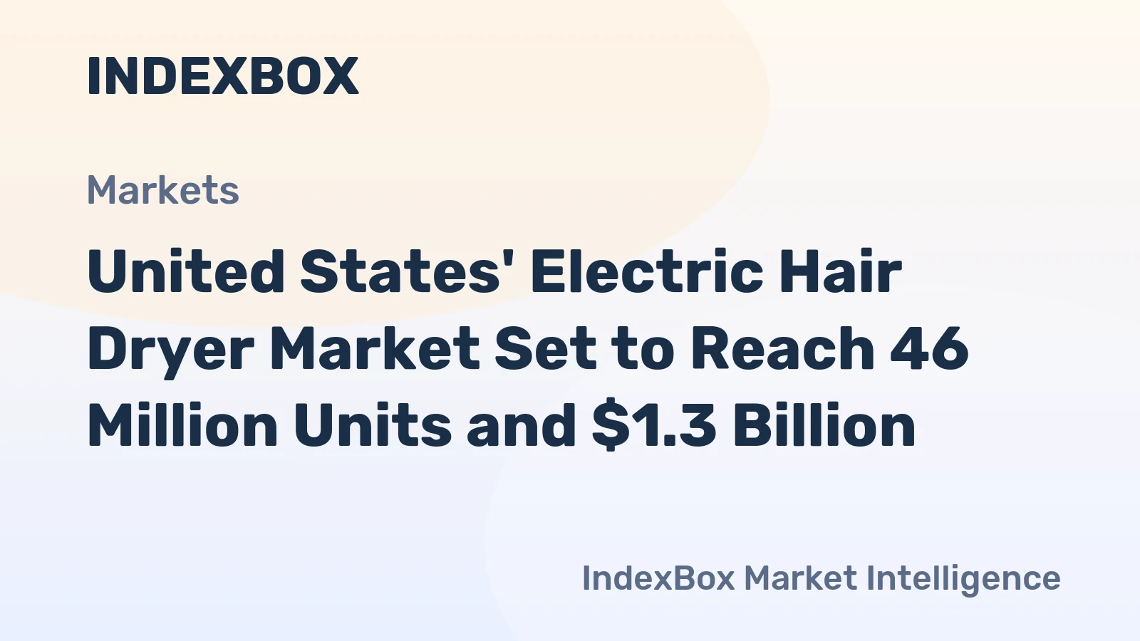 United States' Electric Hair Dryer Market Set to Reach 46 Million Units and $1.3 Billion
