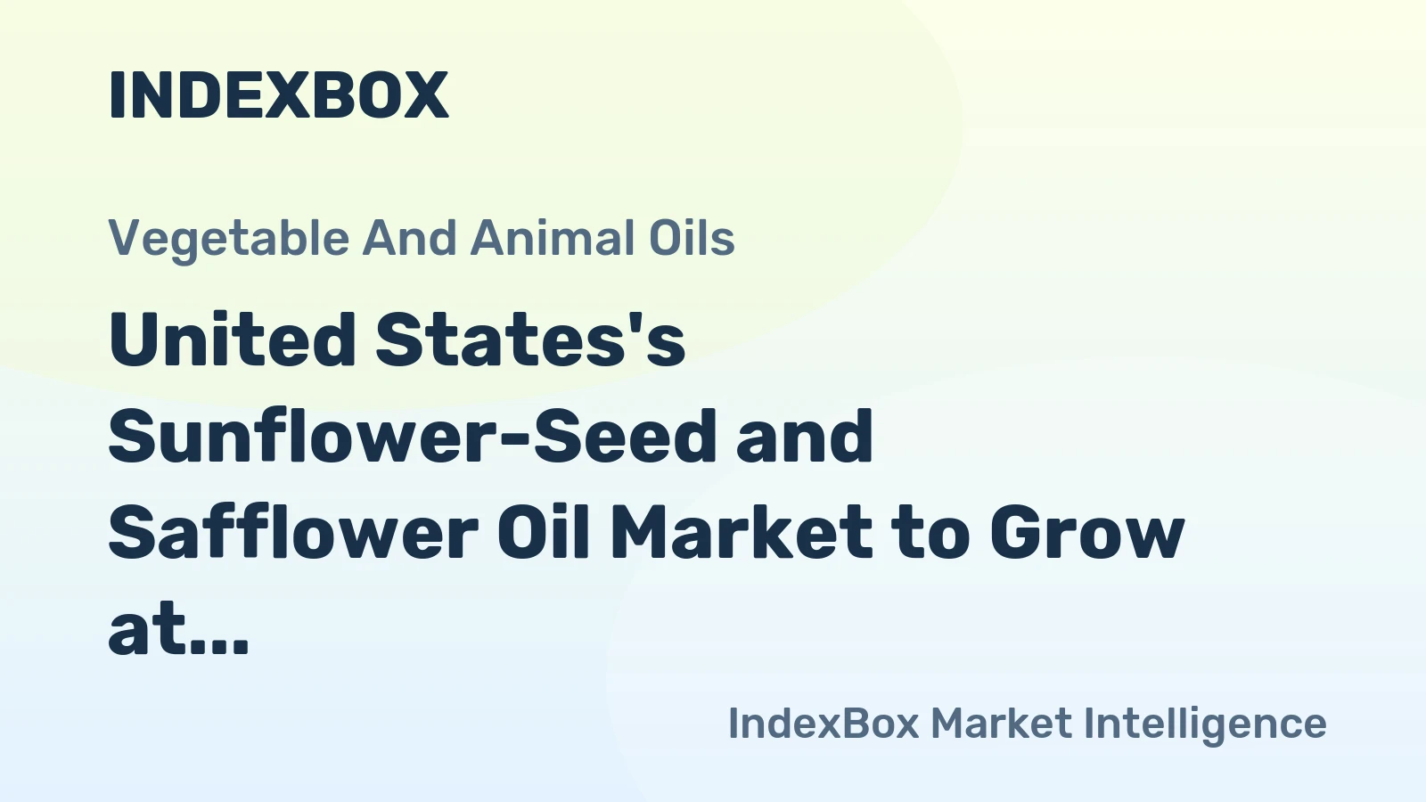 United States's Sunflower-Seed and Safflower Oil Market to Grow at a CAGR of +2.9% until 2035, Reaching $931M