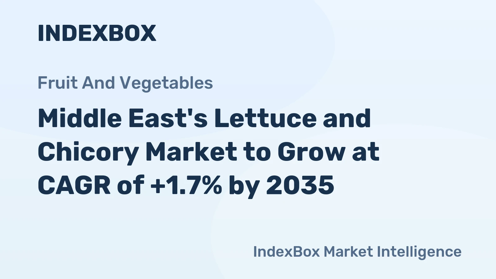 Middle East's Lettuce and Chicory Market to Grow at CAGR of +1.7% by 2035
