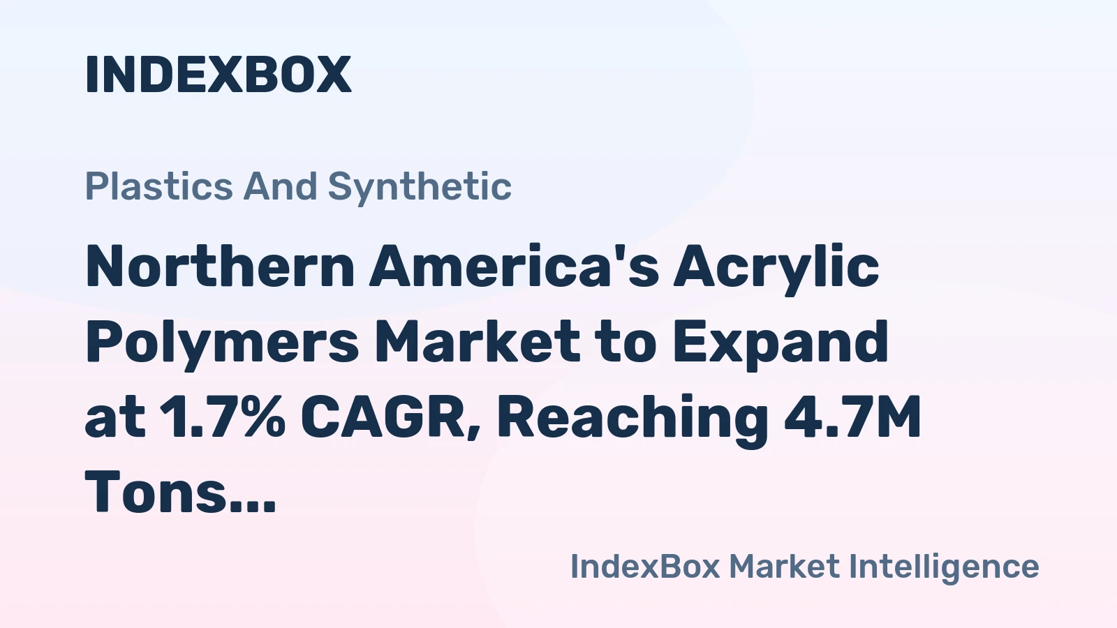 Northern America's Acrylic Polymers Market to Expand at 1.7% CAGR, Reaching 4.7M Tons by 2035