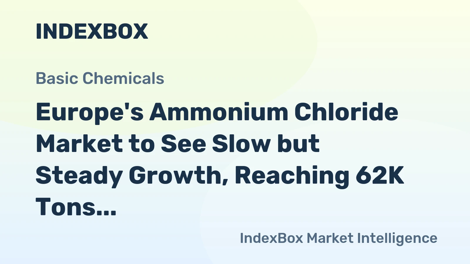 Europe's Ammonium Chloride Market to See Slow but Steady Growth, Reaching 62K Tons and $70M by 2035