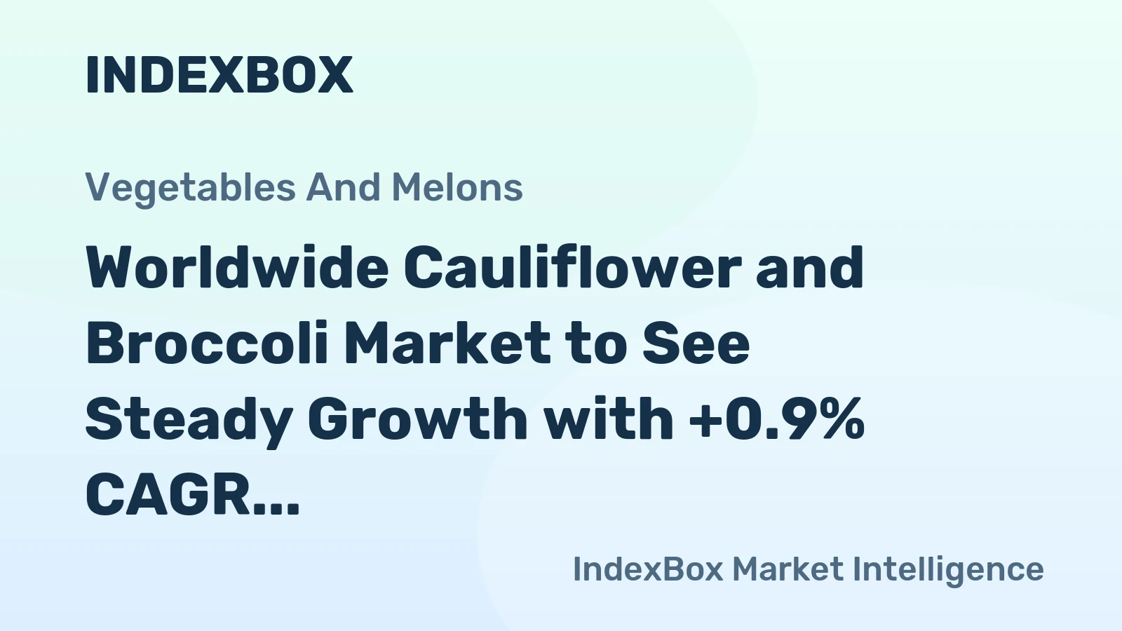 Worldwide Cauliflower and Broccoli Market to See Steady Growth with +0.9% CAGR Expected from 2024 to 2035