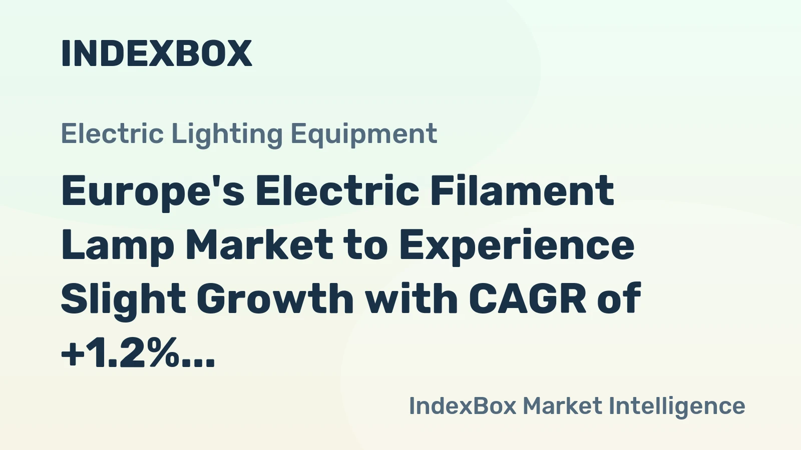 Europe's Electric Filament Lamp Market to Experience Slight Growth with CAGR of +1.2%