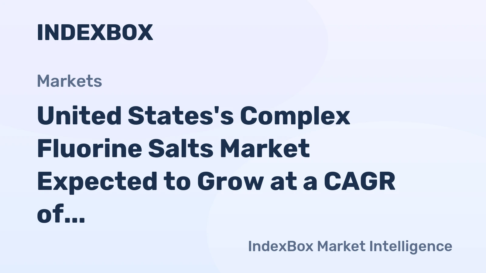United States's Complex Fluorine Salts Market Expected to Grow at a CAGR of +1.4% by 2035