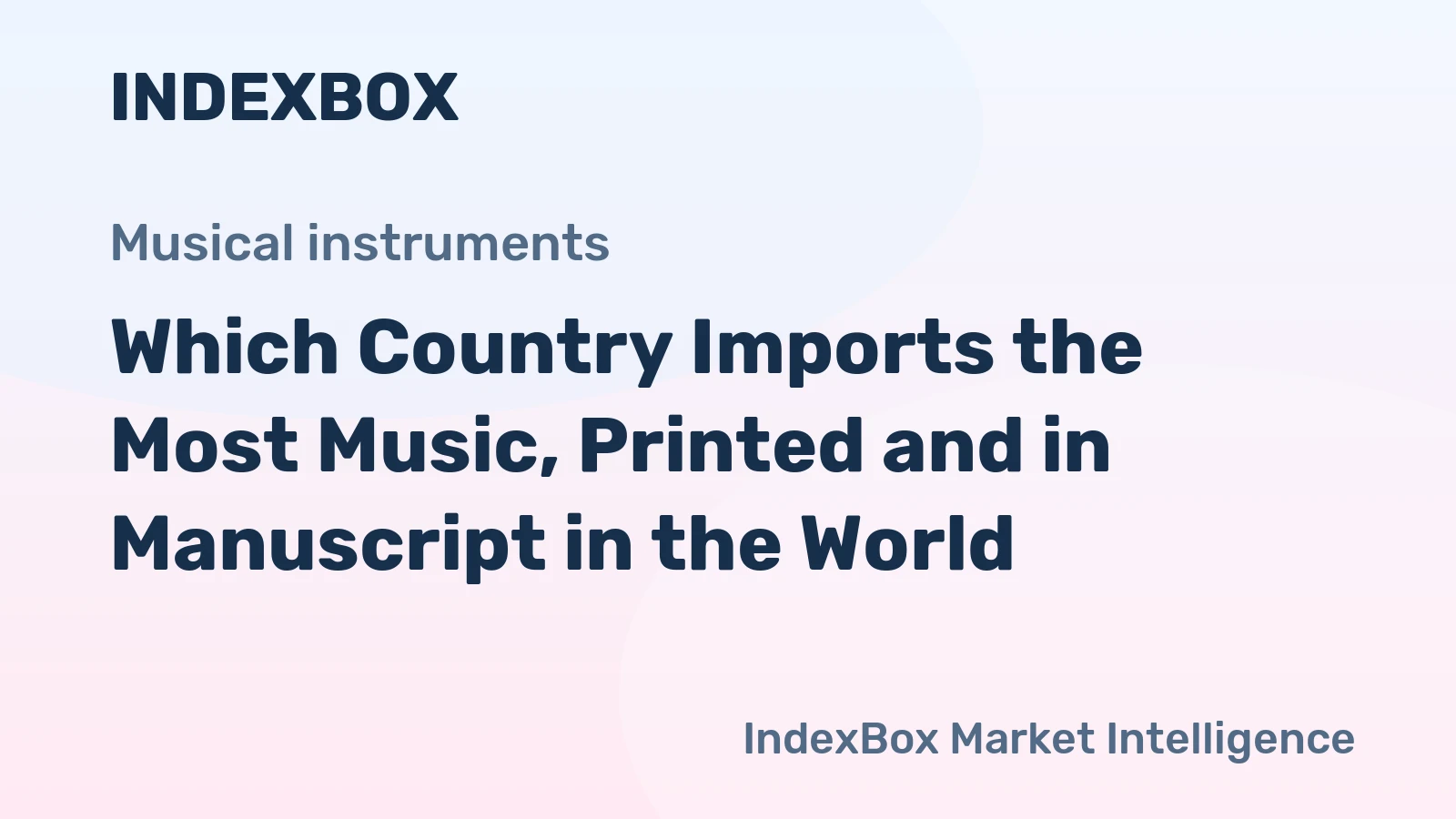 Which Country Imports the Most Music, Printed and in Manuscript in the World?