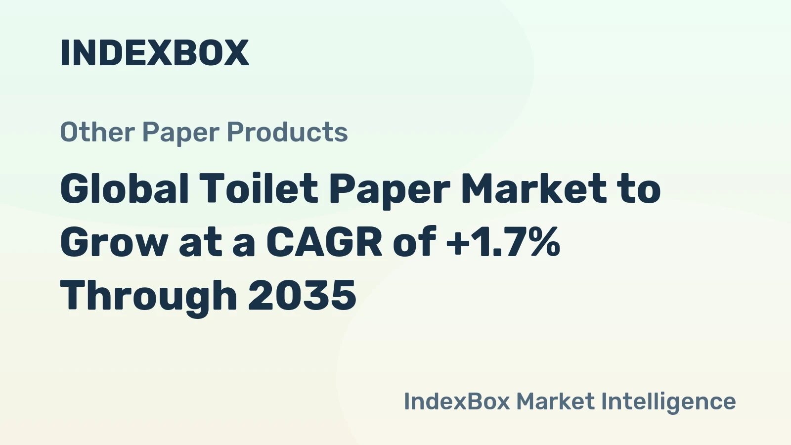 Global Toilet Paper Market to Grow at a CAGR of +1.7% Through 2035