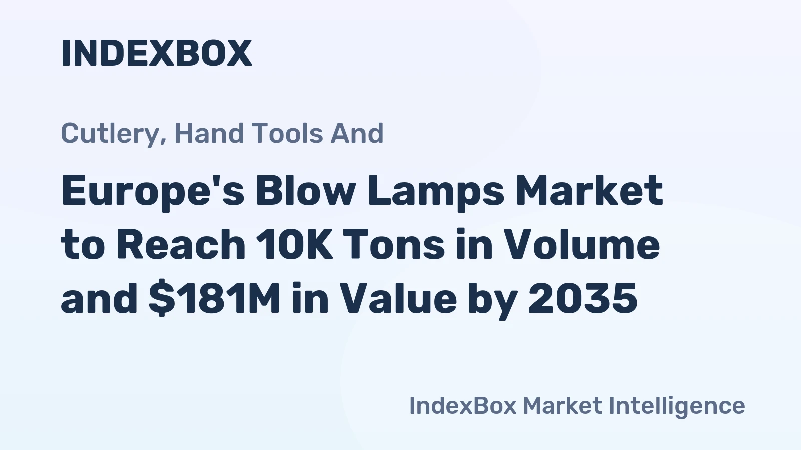 Europe's Blow Lamps Market to Reach 10K Tons in Volume and $181M in Value by 2035
