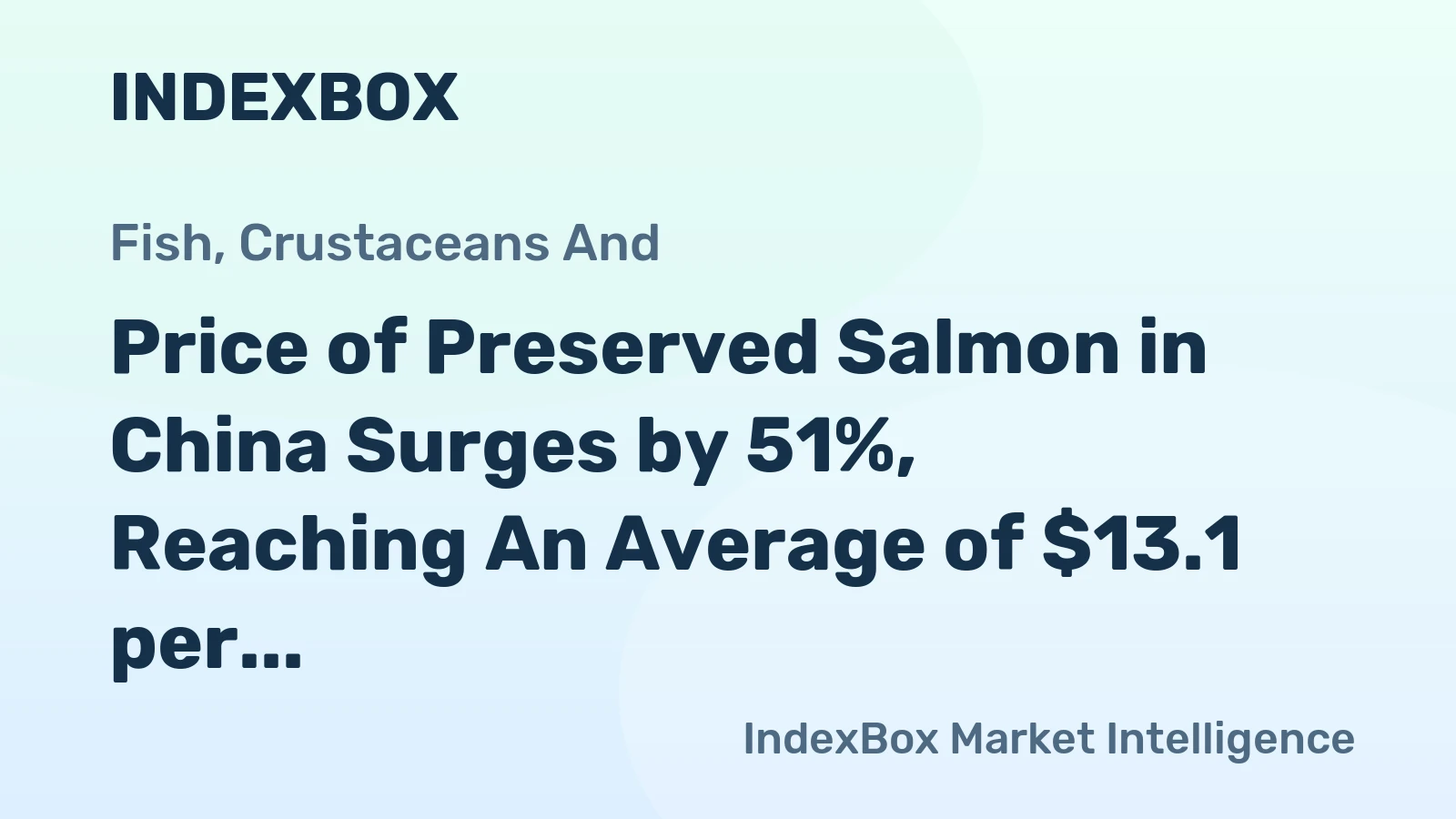 Price of Preserved Salmon in China Surges by 51%, Reaching An Average of $13.1 per kg