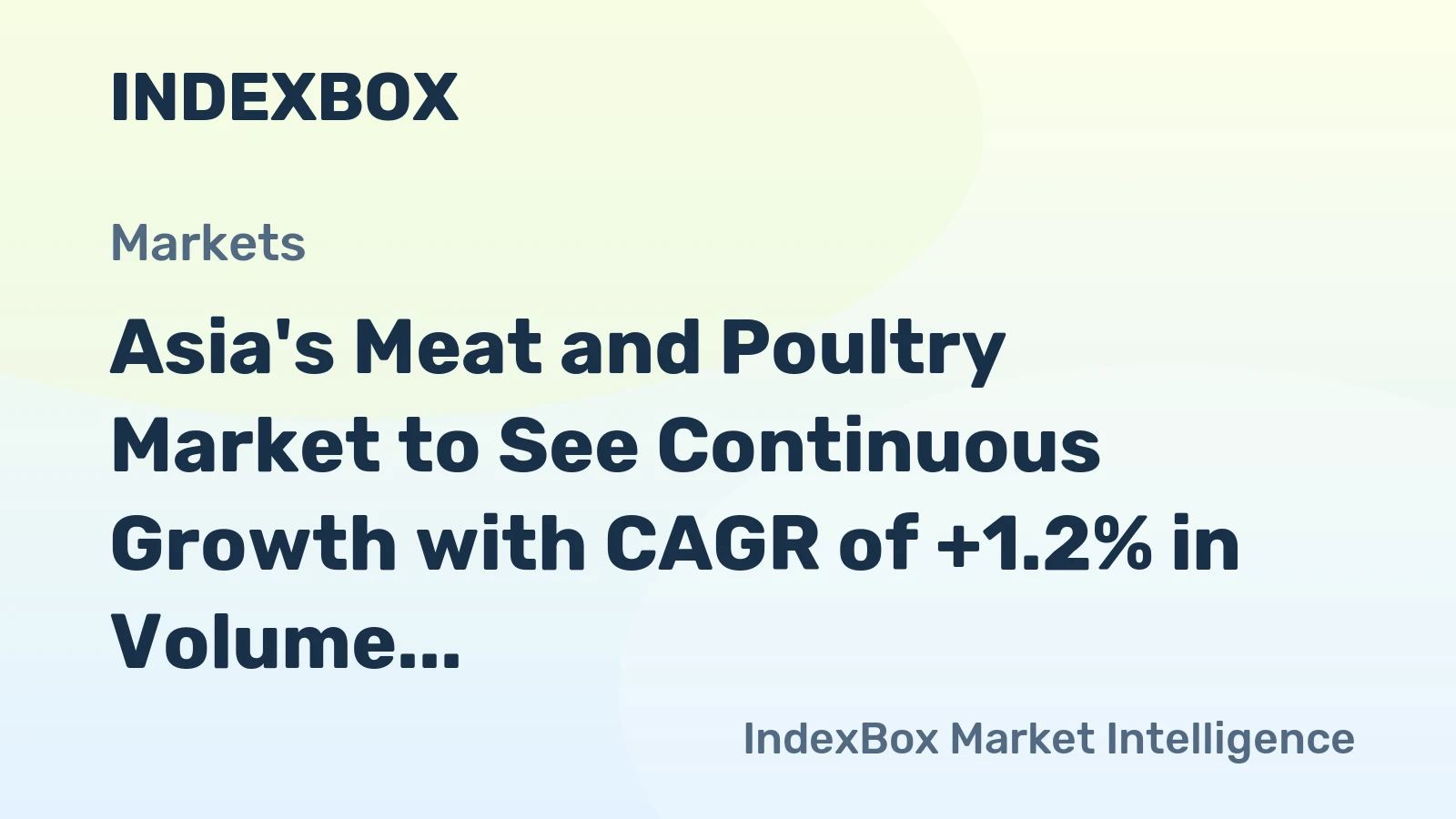 Asia's Meat and Poultry Market to See Continuous Growth with CAGR of +1.2% in Volume and +2.0% in Value from 2024 to 2035