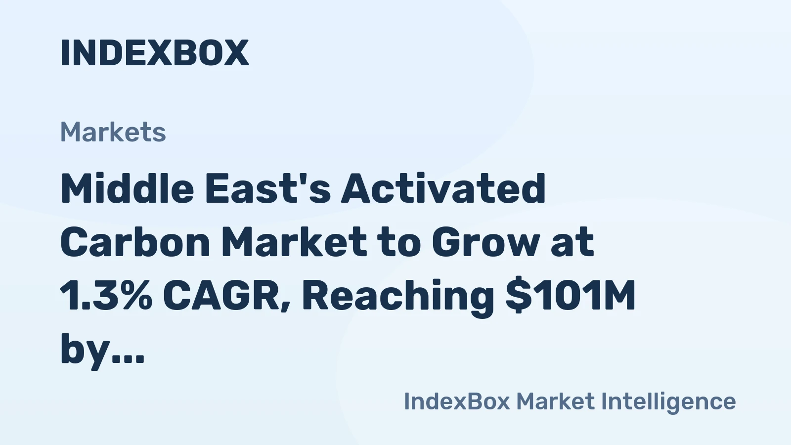 Middle East's Activated Carbon Market to Grow at 1.3% CAGR, Reaching $101M by 2035