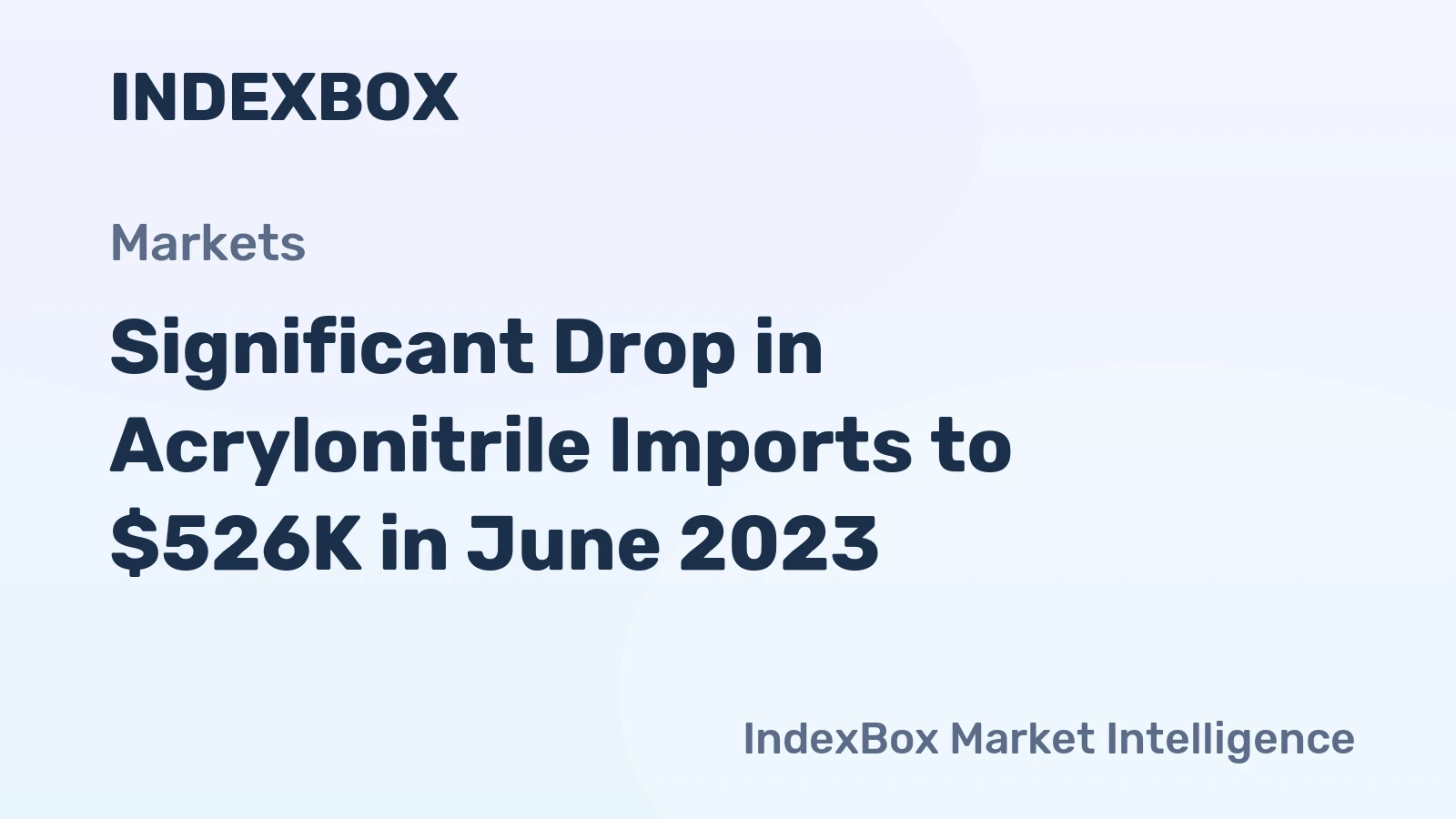 Significant Drop in Acrylonitrile Imports to $526K in June 2023