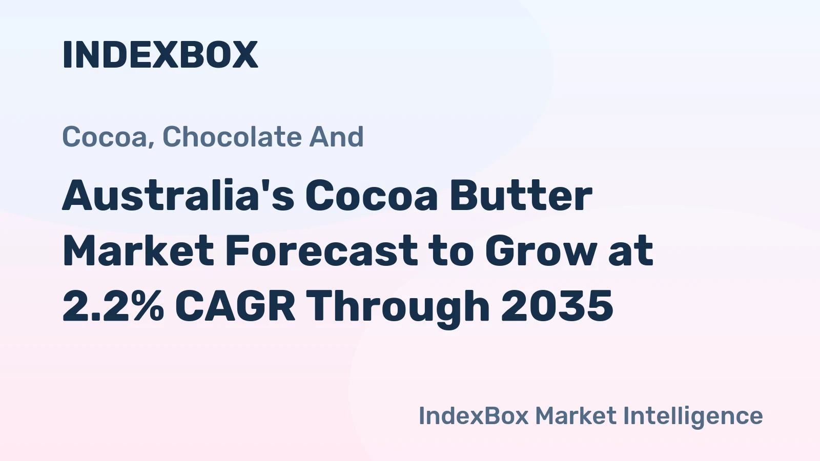 Australia's Cocoa Butter Market Forecast to Grow at 2.2% CAGR Through 2035