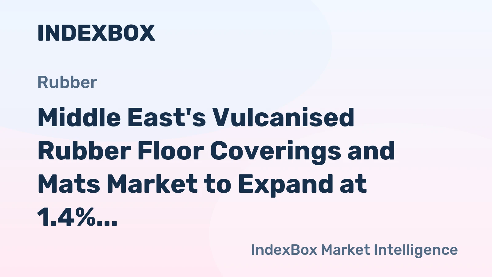 Middle East's Vulcanised Rubber Floor Coverings and Mats Market to Expand at 1.4% CAGR, Reaching $240M by 2035