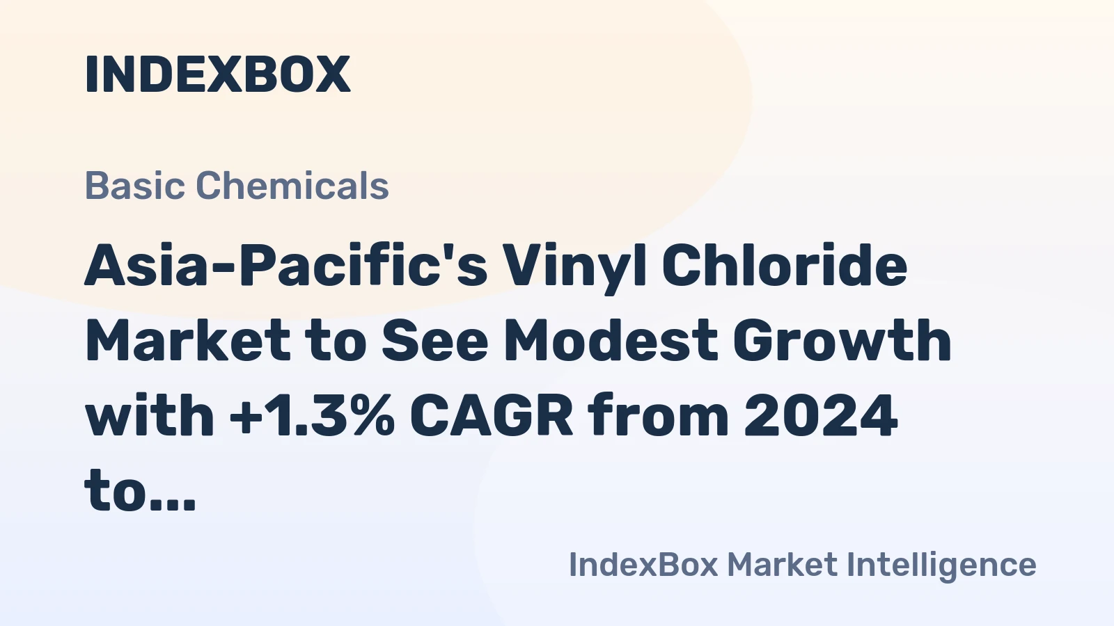 Asia-Pacific's Vinyl Chloride Market to See Modest Growth with +1.3% CAGR from 2024 to 2035