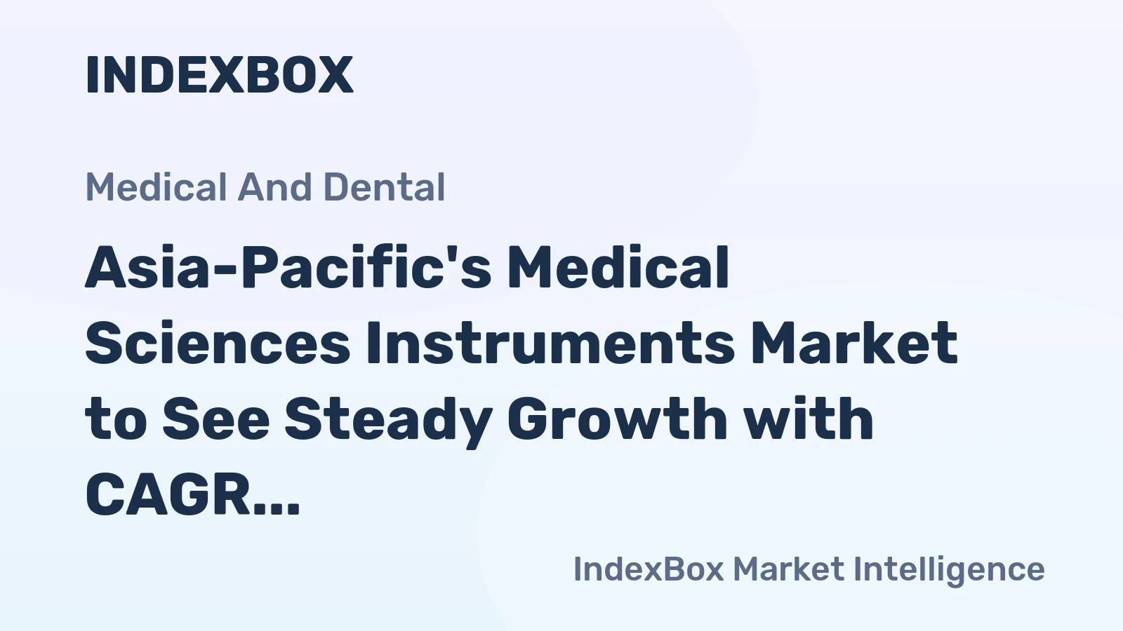 Asia-Pacific's Medical Sciences Instruments Market to See Steady Growth with CAGR of +1.6% Reaching $74.7B by 2035