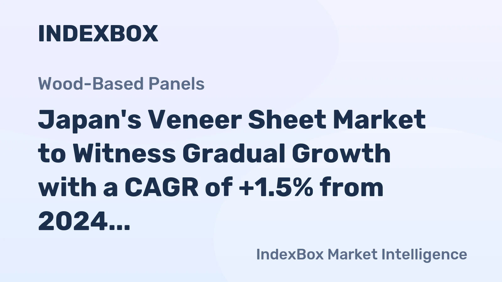 Japan's Veneer Sheet Market to Witness Gradual Growth with a CAGR of +1.5% from 2024 to 2035