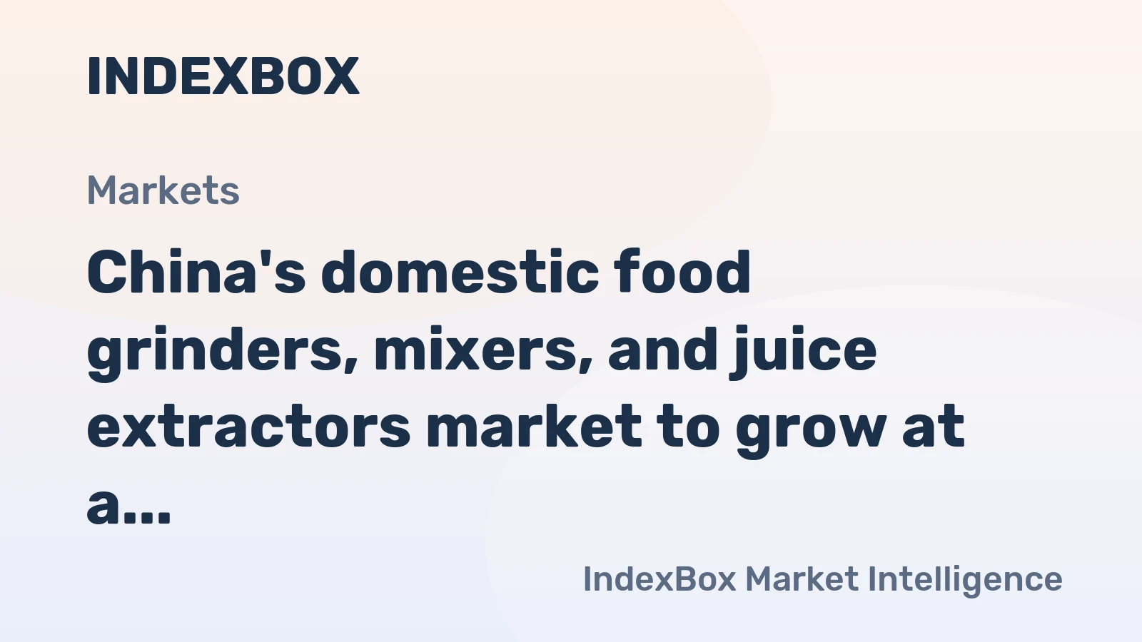 China's domestic food grinders, mixers, and juice extractors market to grow at a 5.8% CAGR, driven by rising consumer demand, reaching 214M units by 2035.