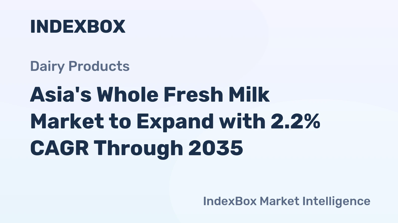 Asia's Whole Fresh Milk Market to Expand with 2.2% CAGR Through 2035