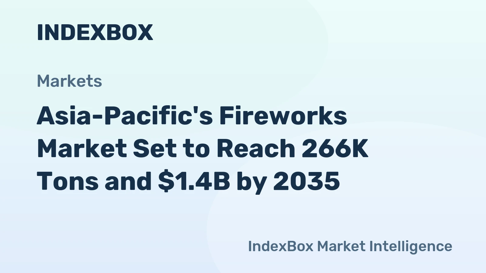 Asia-Pacific's Fireworks Market Set to Reach 266K Tons and $1.4B by 2035