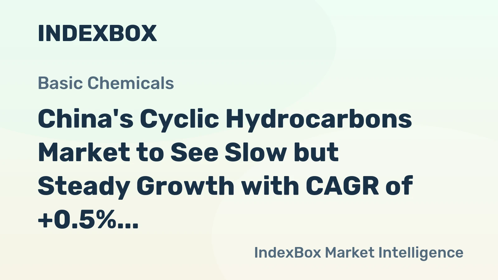 China's Cyclic Hydrocarbons Market to See Slow but Steady Growth with CAGR of +0.5%
