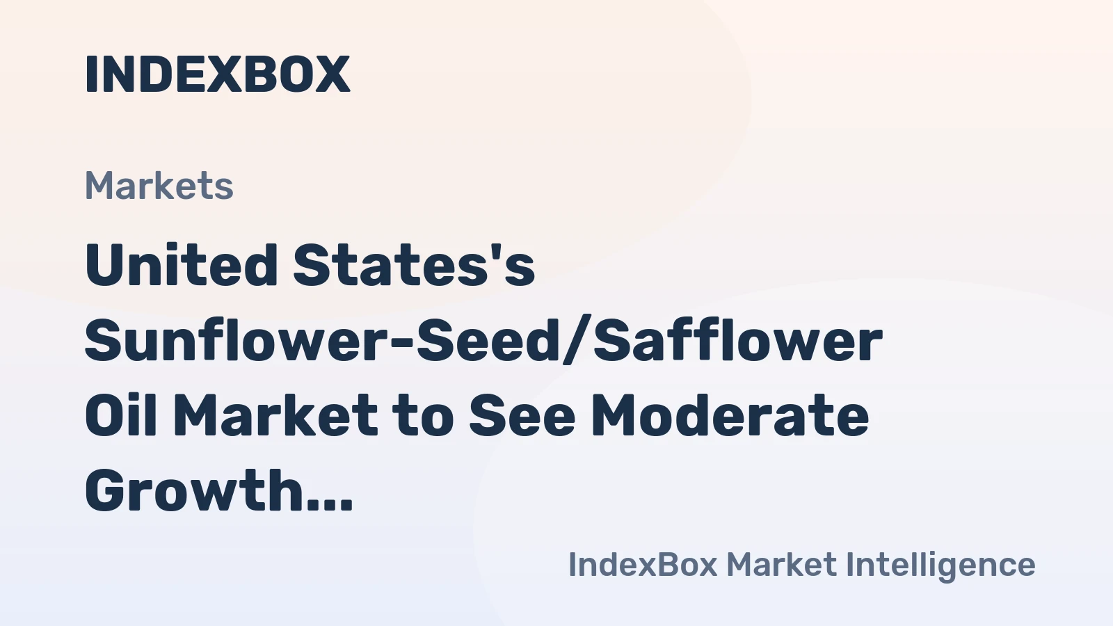 United States's Sunflower-Seed/Safflower Oil Market to See Moderate Growth with a CAGR of +0.9% from 2024 to 2035