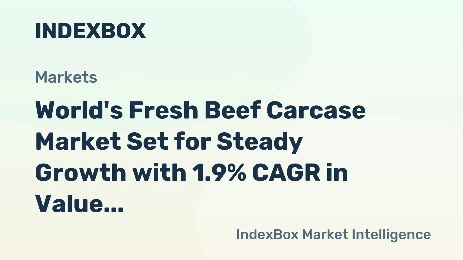 World's Fresh Beef Carcase Market Set for Steady Growth with 1.9% CAGR in Value Through 2035
