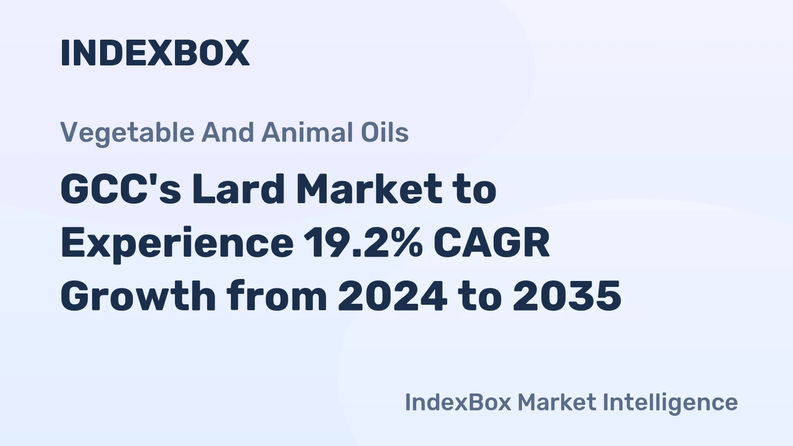 GCC's Lard Market to Experience 19.2% CAGR Growth from 2024 to 2035