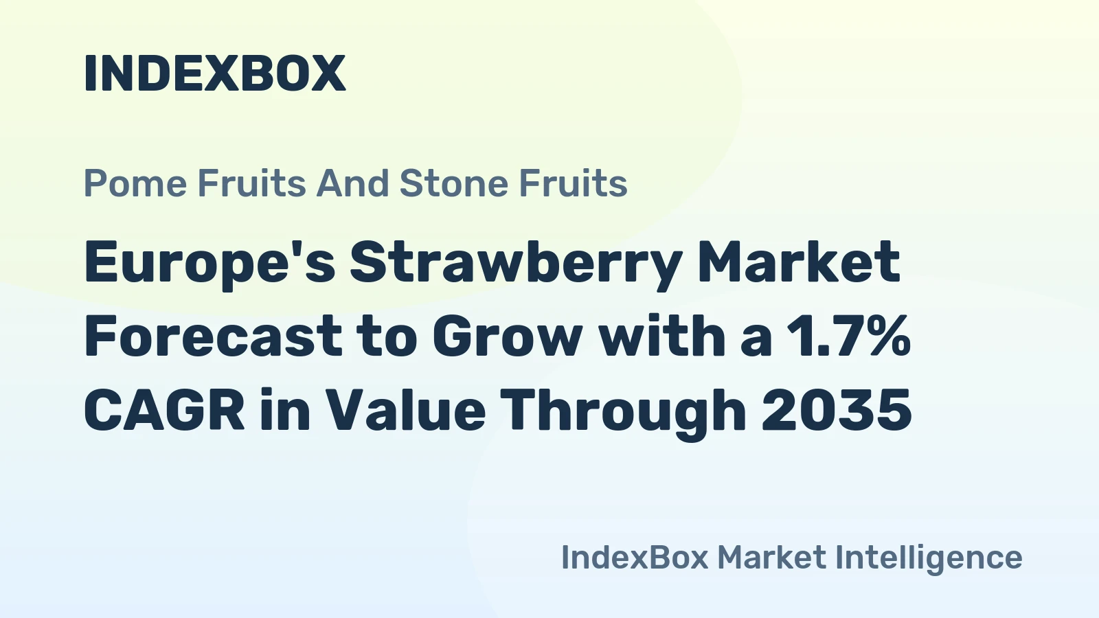 Europe's Strawberry Market Forecast to Grow with a 1.7% CAGR in Value Through 2035