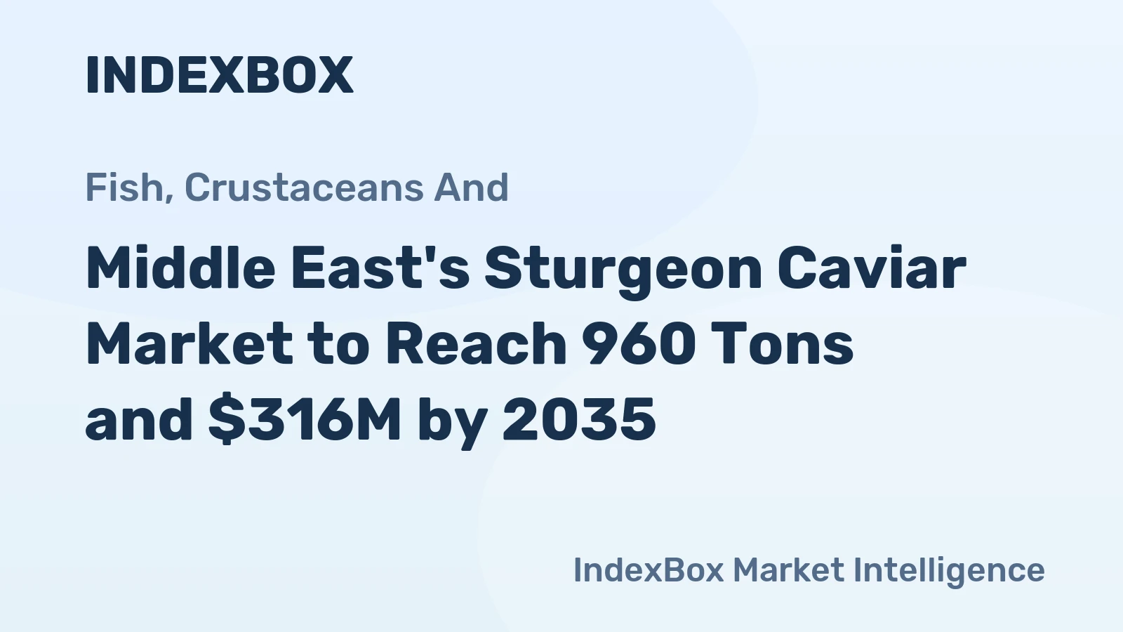 Middle East's Sturgeon Caviar Market to Reach 960 Tons and $316M by 2035