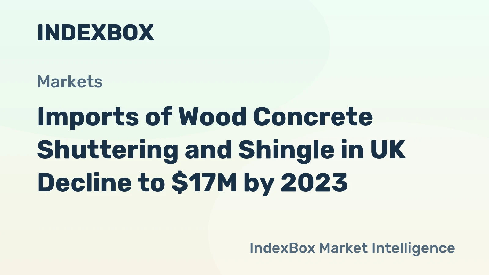 Imports of Wood Concrete Shuttering and Shingle in UK Decline to $17M by 2023