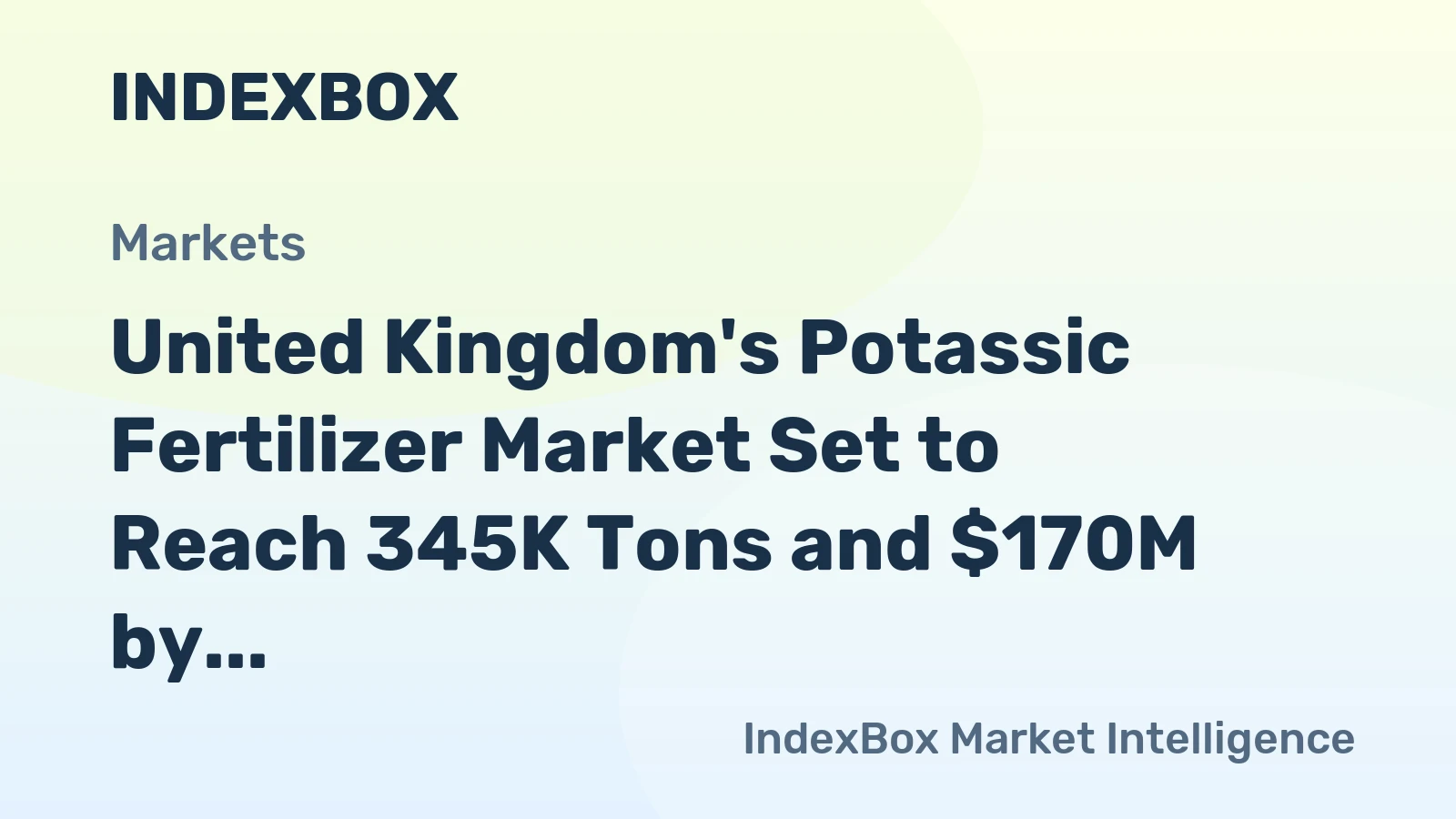 United Kingdom's Potassic Fertilizer Market Set to Reach 345K Tons and $170M by 2035 Amid Rising Demand