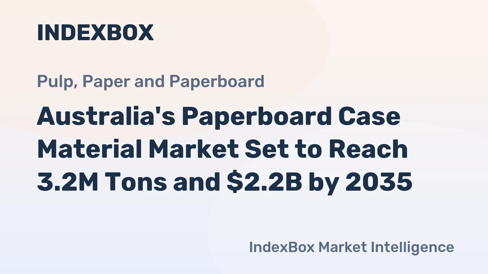 Australia's Paperboard Case Material Market Set to Reach 3.2M Tons and $2.2B by 2035