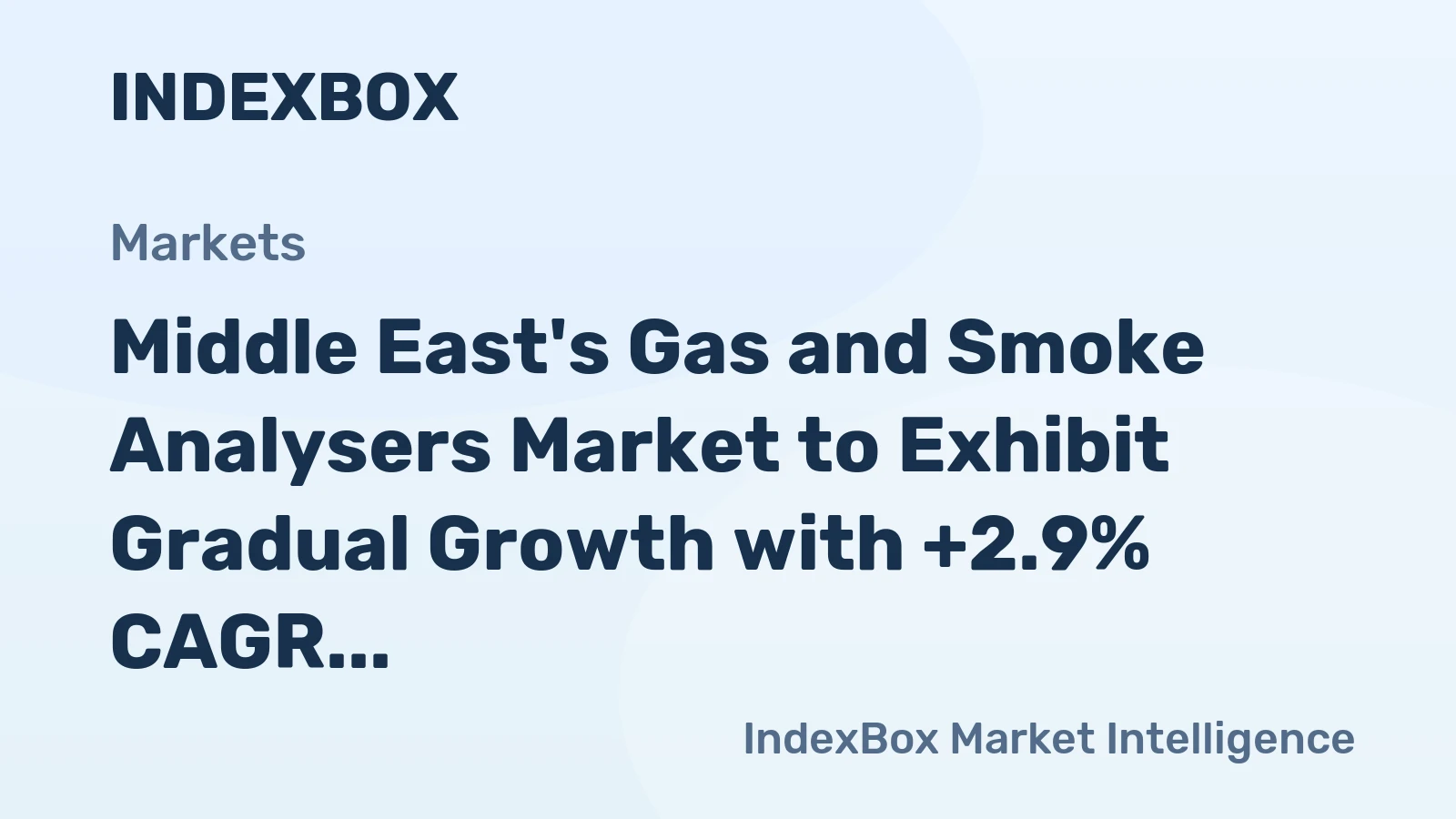 Middle East's Gas and Smoke Analysers Market to Exhibit Gradual Growth with +2.9% CAGR from 2024-2035