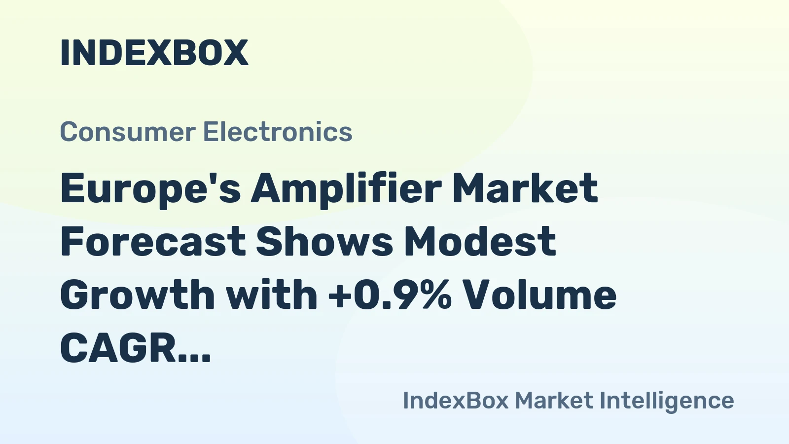 Europe's Amplifier Market Forecast Shows Modest Growth with +0.9% Volume CAGR Through 2035