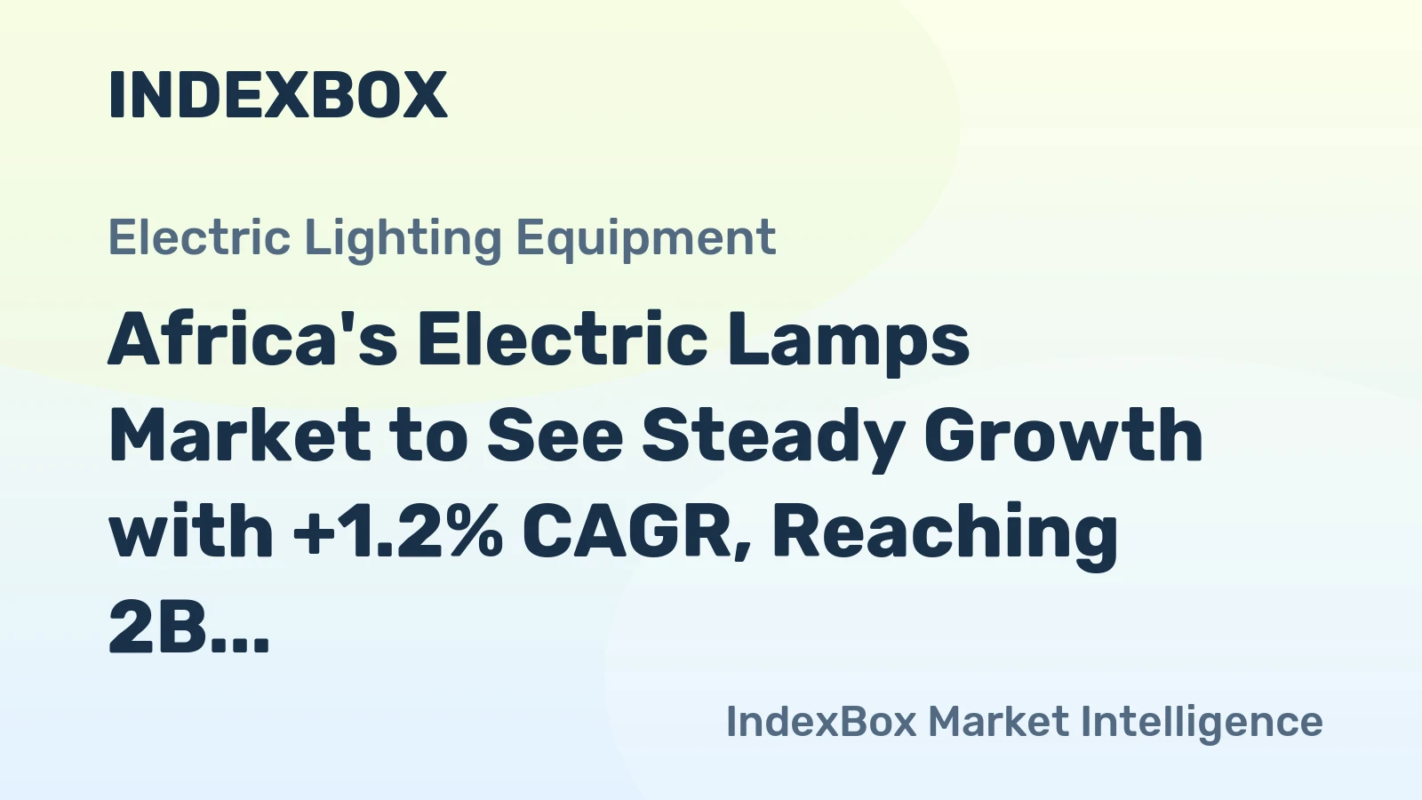 Africa's Electric Lamps Market to See Steady Growth with +1.2% CAGR, Reaching 2B Units by 2035