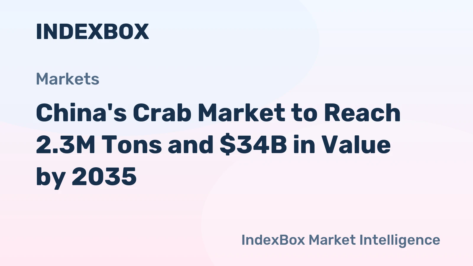 China's Crab Market to Reach 2.3M Tons and $34B in Value by 2035